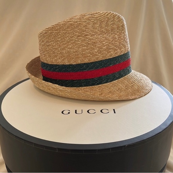 Accessories | Gucci Bucket Straw Hat Practically New Worn Once As A ...